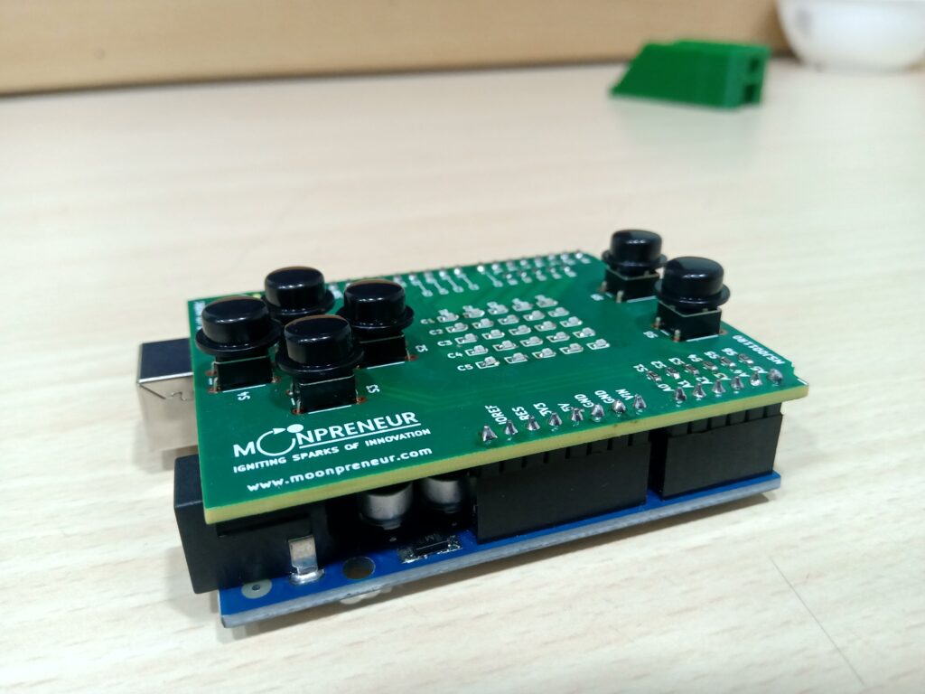 MOONUINO 5x5 LED Matrix Shield - Moonpreneur