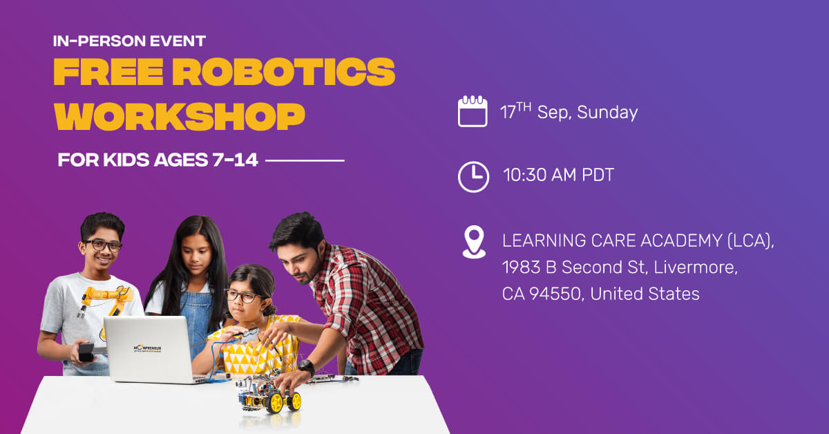 [In-person] Free Robotics Workshop for Kids (6-15 Years)